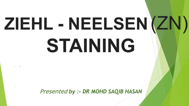 Ziehl neelsen staining | PPTX