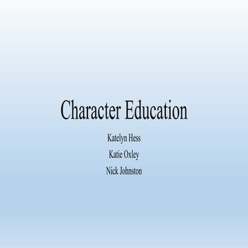 Character education | PPTX