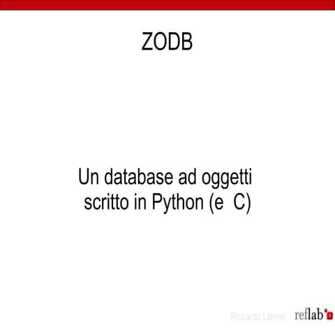 Zodb | PPT