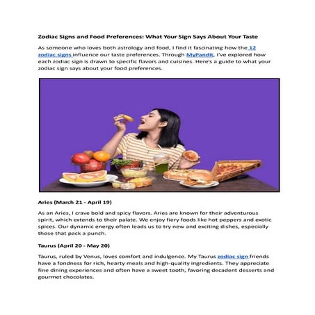 Zodiac Signs and Food Preferences_ What Your Sign Says About Your Taste ...