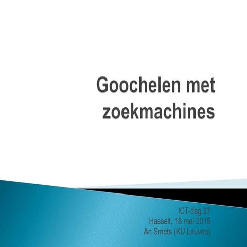 Goochelen met zoekmachines | PPT