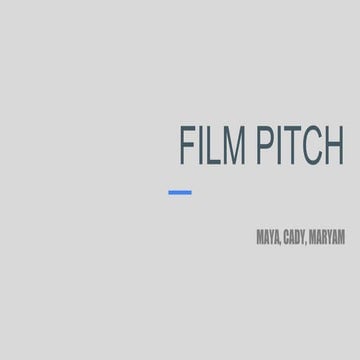 Film Pitch | PPT