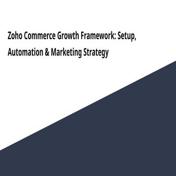 Zoho Commerce Growth Framework Setup, Automation & Marketing Strategy.pptx