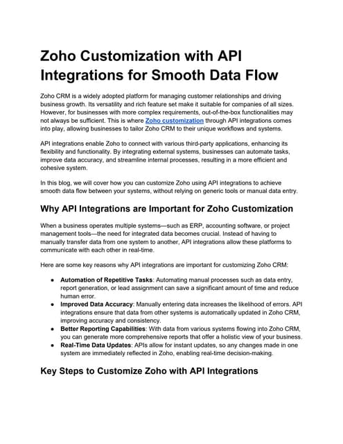Zoho Customization with API Integrations for Smooth Data Flow.pdf Zoho Customization with API Integrations for Smooth Data Flow.pdf