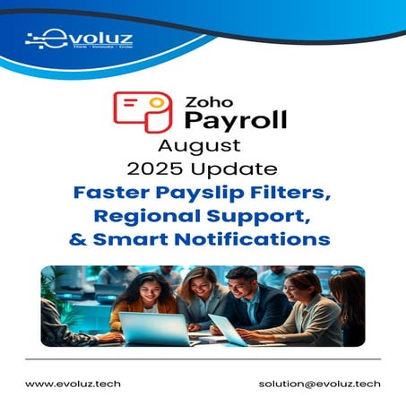 Zoho Payroll August 2025: Update Faster Payslip Filters, Regional ...