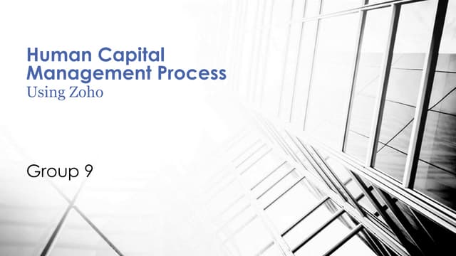 Introduction to zoho people | PPTX