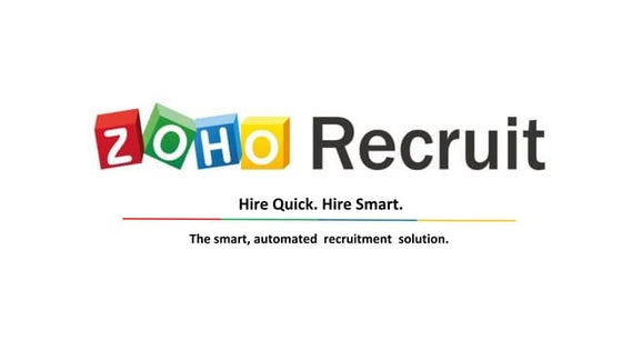 Introduction to zoho people | PPTX