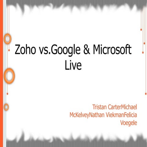 Zoho+Vs.+Google+&+Microsoft+Live | PPT