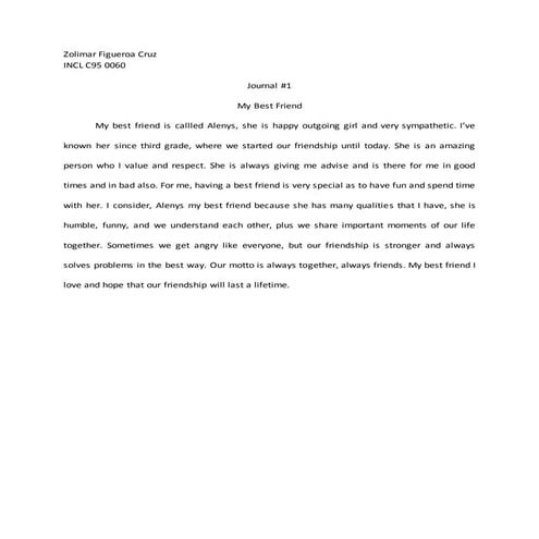 My best friend | DOCX