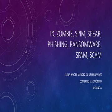 Pc zombie, spim, spear, phishing, ransomware, spam, scam | PPTX