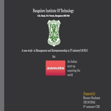 Zomato case study | PPTX