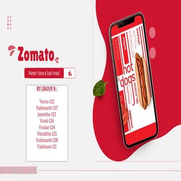 zomato final ppt pdf.pdf helps you understand zomato | PDF