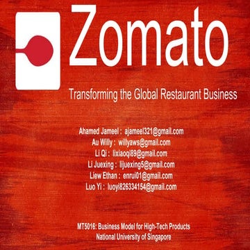 Zomato Global Restaurant Business Analysis | PDF