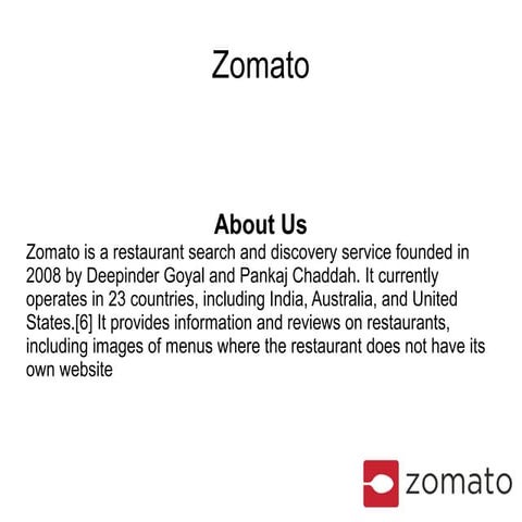Zomato site | ODP
