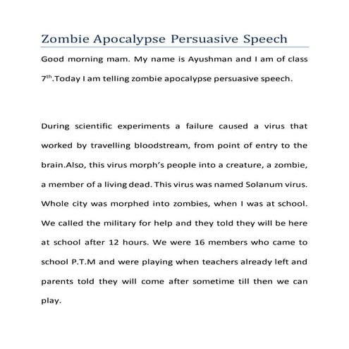 Zombie Apocalypse Persuasive Speech (3).docx