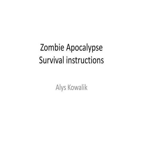 Zombie apocalypse powerpoint | PPTX