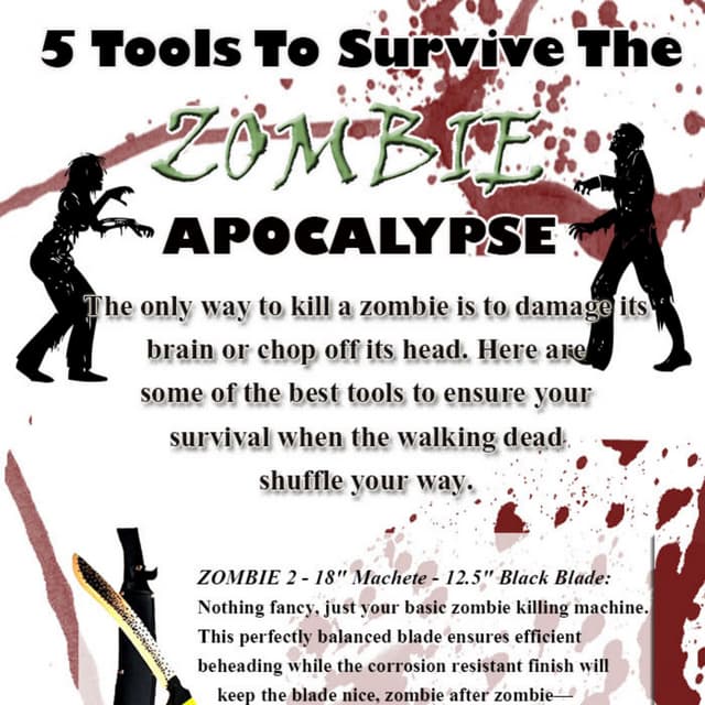 Zombie Infographic Poster Preparing For A Zombie Apocalypse? | Total
