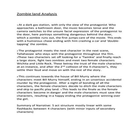 Zombie land analysis lewis done | PDF