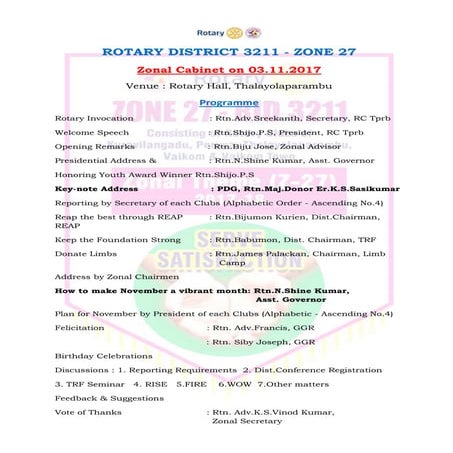 Zonal cabinet model agenda | PDF