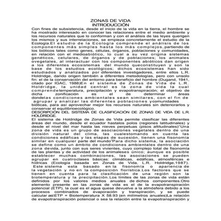 Zonas de vida según holdridge | PPTX