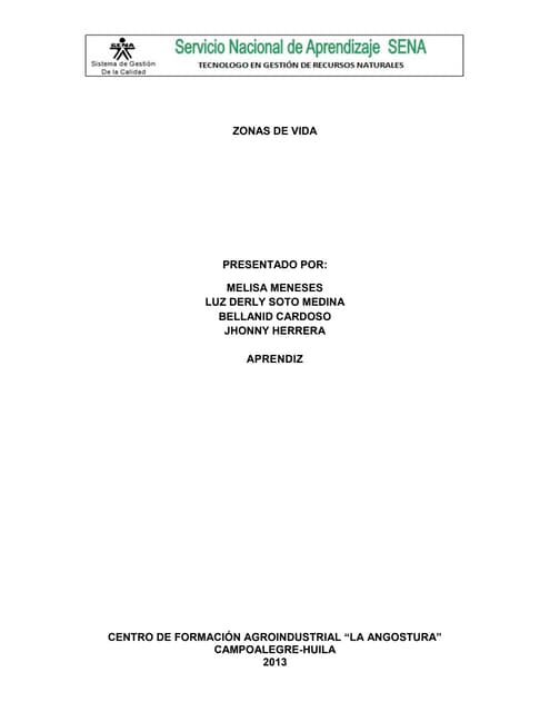 Zonas de vida según holdridge | PPTX