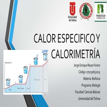 Calor especifico y calorimetria | PPTX