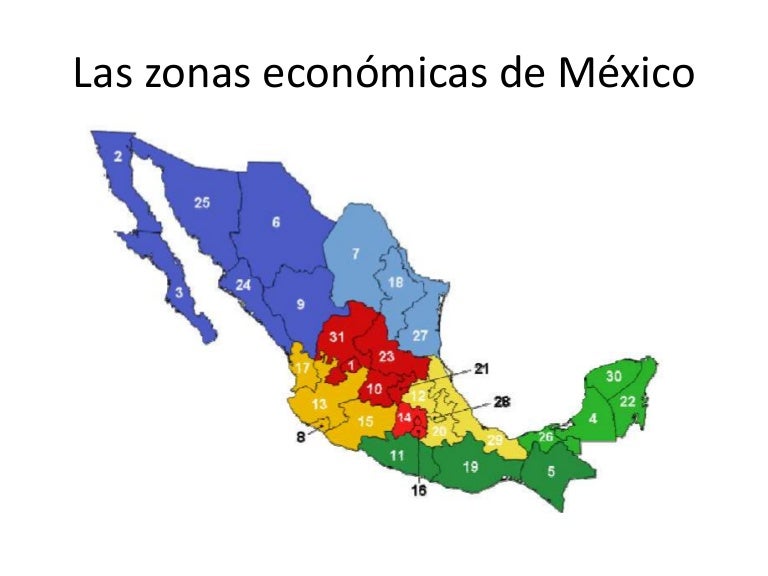 Zonas economicas en mexico