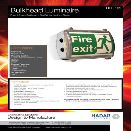 LED Floodlight Zone 1 Hazardous Area (ATEX) - Hadar HDL106, 48 x 1.2 ...