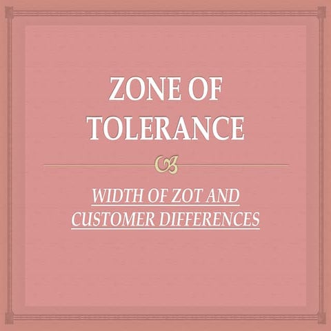 Zone of tolerance | PPTX