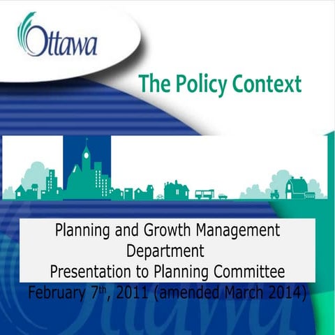 Zoning By-law: City of Ottawa Policy Context | PPT