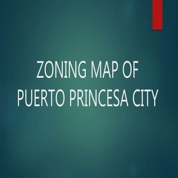 Zoning map of puerto princesa | PPTX