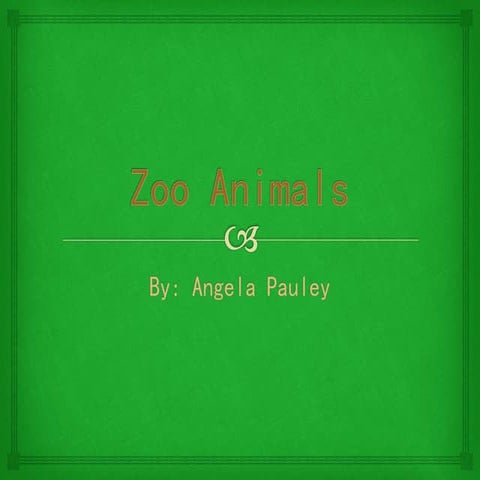 Zoo Animals | PPTX