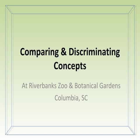 Zoo Story Comparing two concepts | PPT