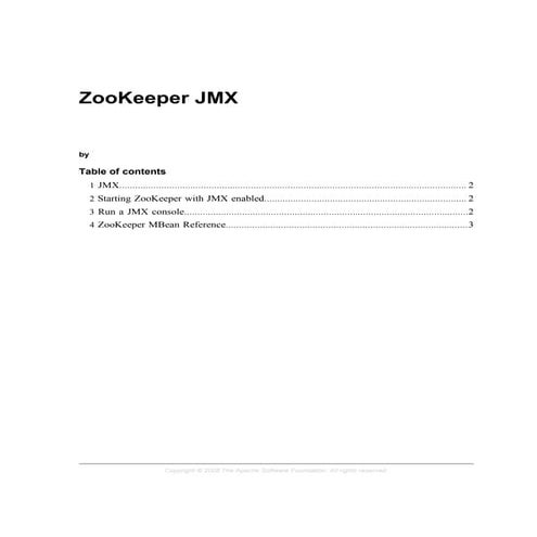 ZooKeeper JMX | PDF
