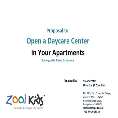 Zool Kids Day Care Proposal | PPT