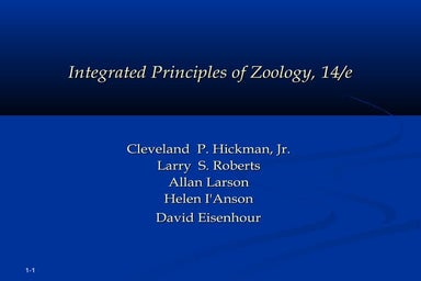 Integrated Principles Of Zoology 14th Edition