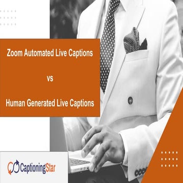 Zoom automated live captions vs human generated live captions | PPT