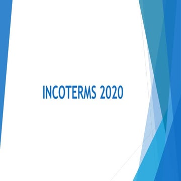 INCOTERMS 2020. Bussiness import export. | PPTX