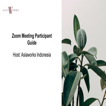 Zoom Guideline for beginner and online participant | PPT