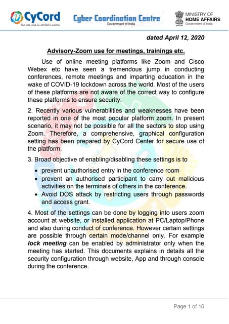 Zoom Meeting Etiquettes and Best Practices | PPTX