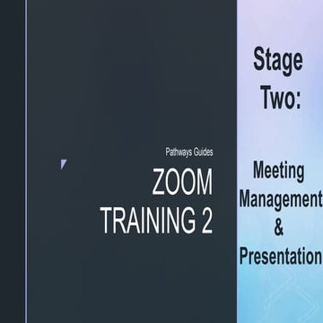 PG Tasks: Zoom training 2 | PPT