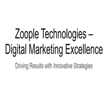 Zoople Technologies – Digital Marketing Institute in Kerala | PPTX