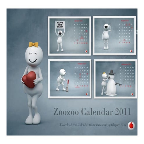ZOO ZOO 2011 Monthly Calendar | PDF