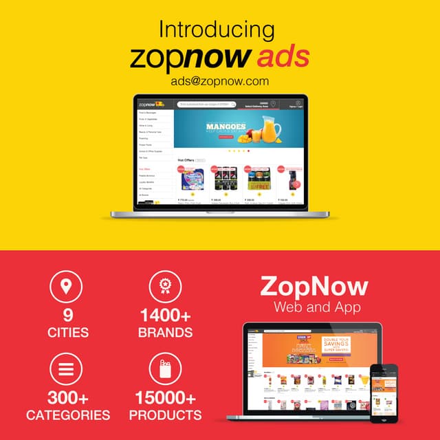 Ads on ZopNow.com