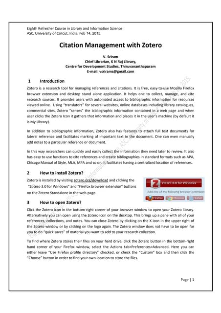 Zotero: Step by step guide | PPTX