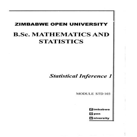 ZOU_MODULE_STATISTICAL_INFERENCE_1 the best book to use for inference | PDF