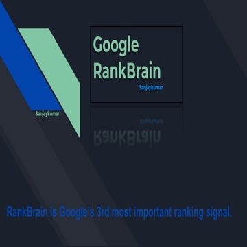 All about the new Google RankBrain Algorithm | PPTX