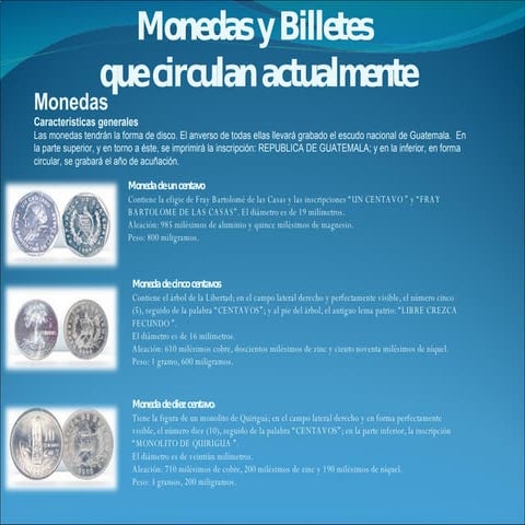 Aprenda un poco más sobre Monedas y Billetes en circulación | PPT