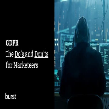 GDPR - The Do’s and Don'ts for Marketeers | PPT