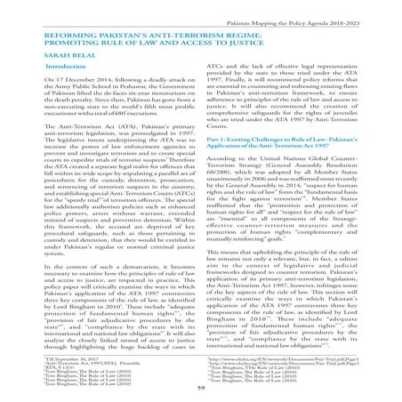 6 reforming pakistan's anti terrorism regime: promoting rule of law and ...